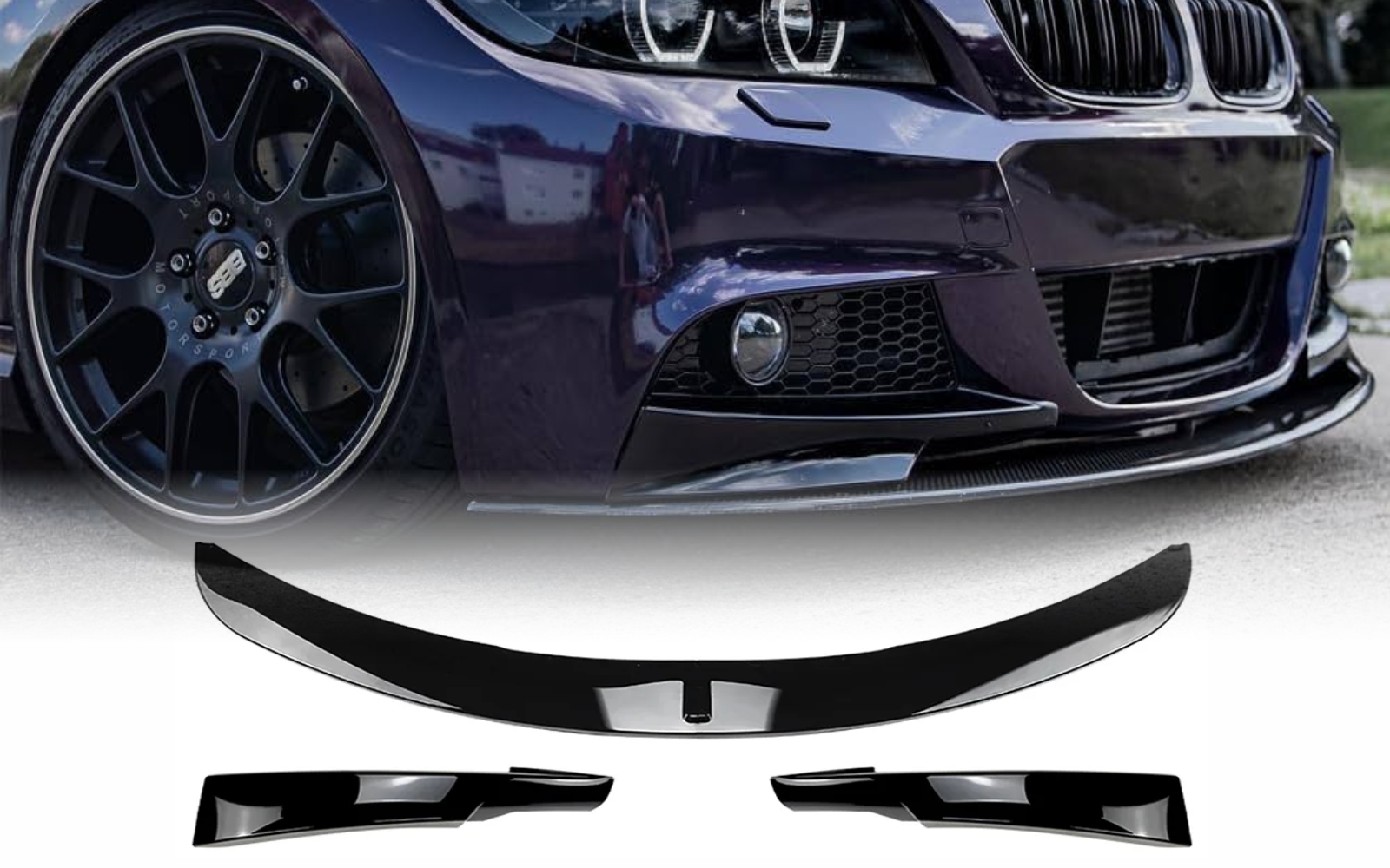E90/E91 LCI front spoiler black gloss - Mptuned.com | Premium car ...